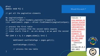 Selenium Openhouse CP-SAT - Handling Dynamic Web Tables | PPT