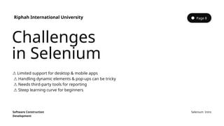 Presentation on Introduction to Selenium | PPT