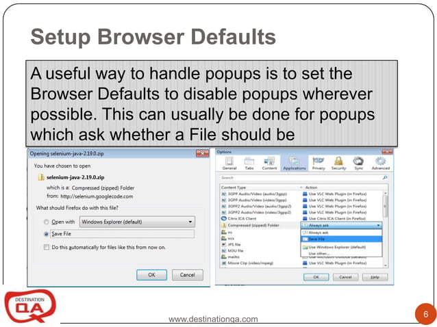 Selenium Webdriver pop up handling | PPT