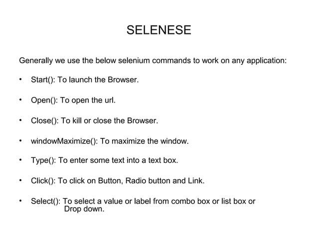 Selenium ppt | PPT