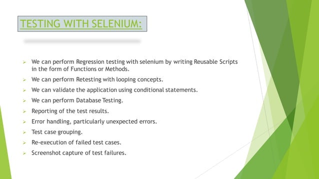 SELENIUM PPT.pdf | Browsers | Computer Software and Applications