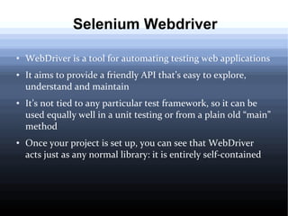 Selenium presentation | PPT
