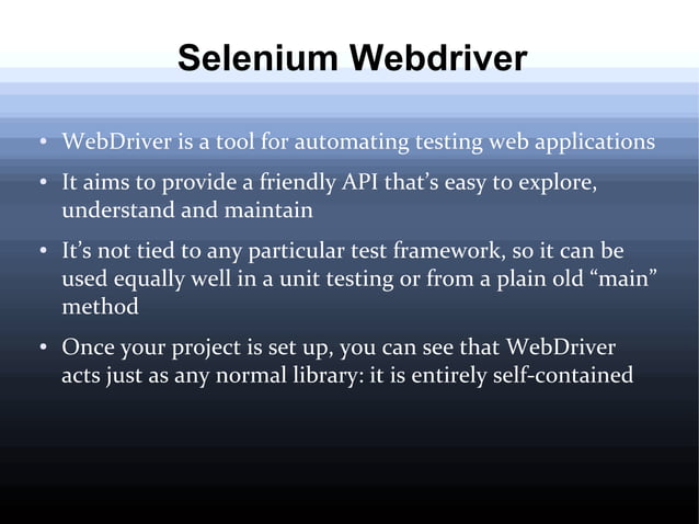 Selenium presentation | PPT