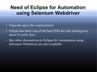 Selenium presentation | PPT