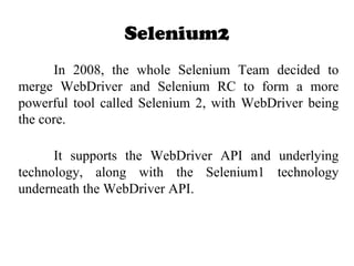 Selenium presentation | PPT