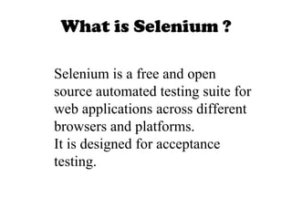 Selenium presentation | PPT