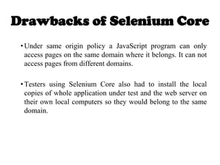 Selenium presentation | PPTX