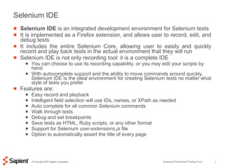 Selenium Primer | PPT | Browsers | Computer Software and Applications