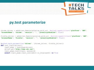Selenium with py test by Alexandr Vasyliev for Lohika Odessa Python ...