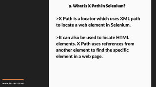 Top 25 Selenium Interview Questions and Answers 2018 | PPT