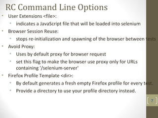 Selenium RC Overview | PPT