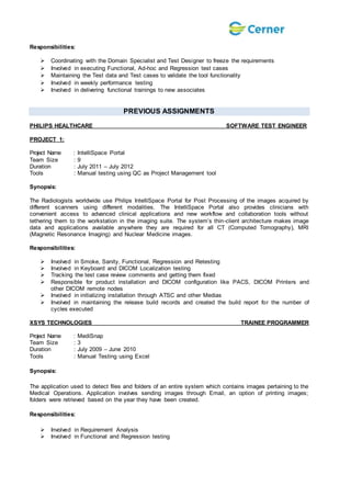 Senior Test Analyst- Automation Selenium | PDF