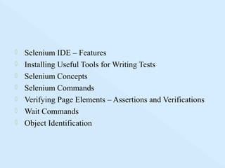 Selenium slide | PPT