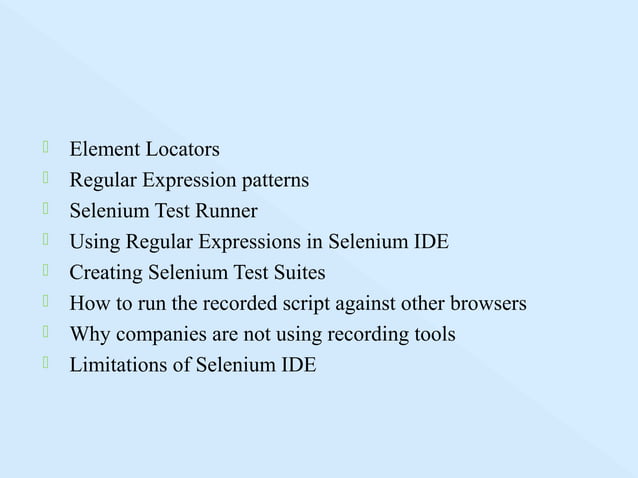 Selenium slide | PPT