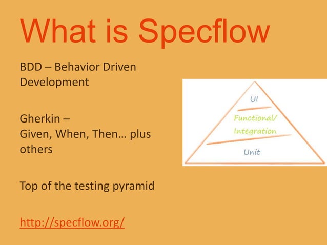 Selenium + Specflow | PPTX