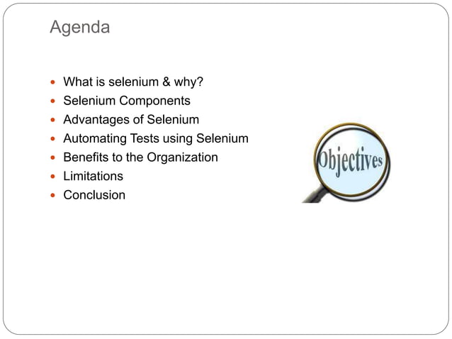 Selenium test automation | PPTX