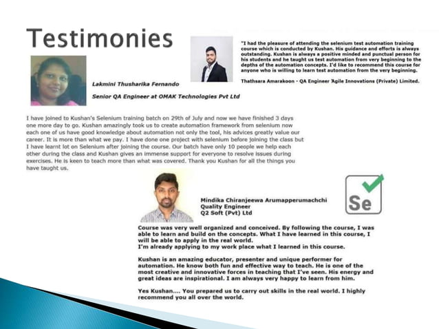 Selenium test automation framework design & development | PPT