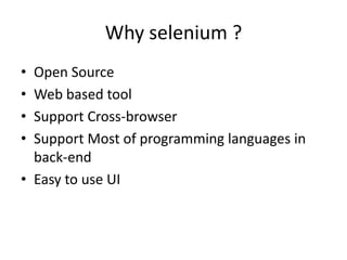 Selenium testing | PPTX