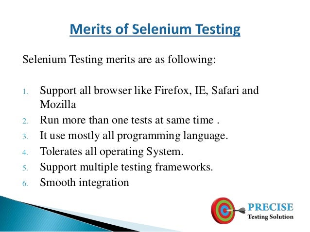 Selenium testing