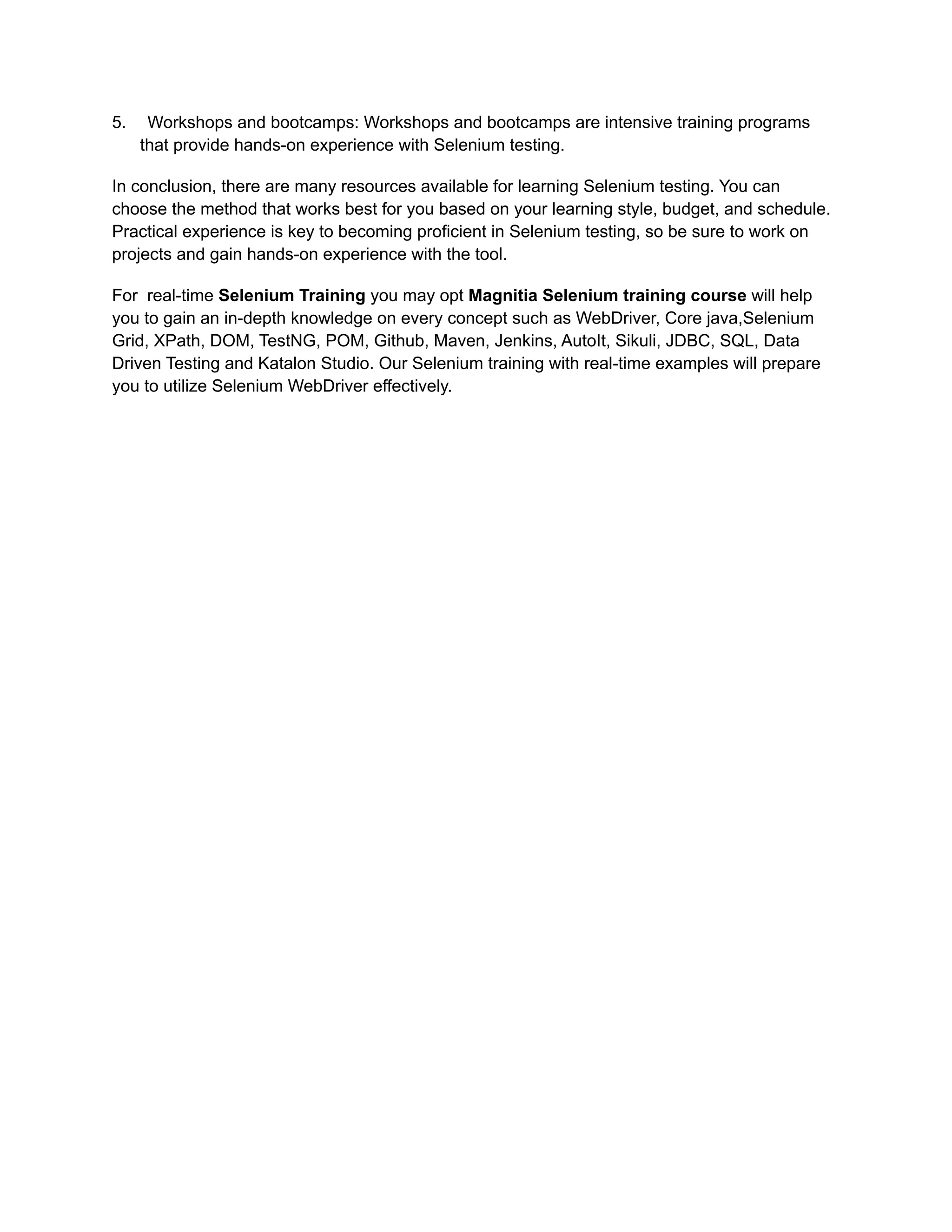 Selenium Testing Advantages And Career Scope Pdf 