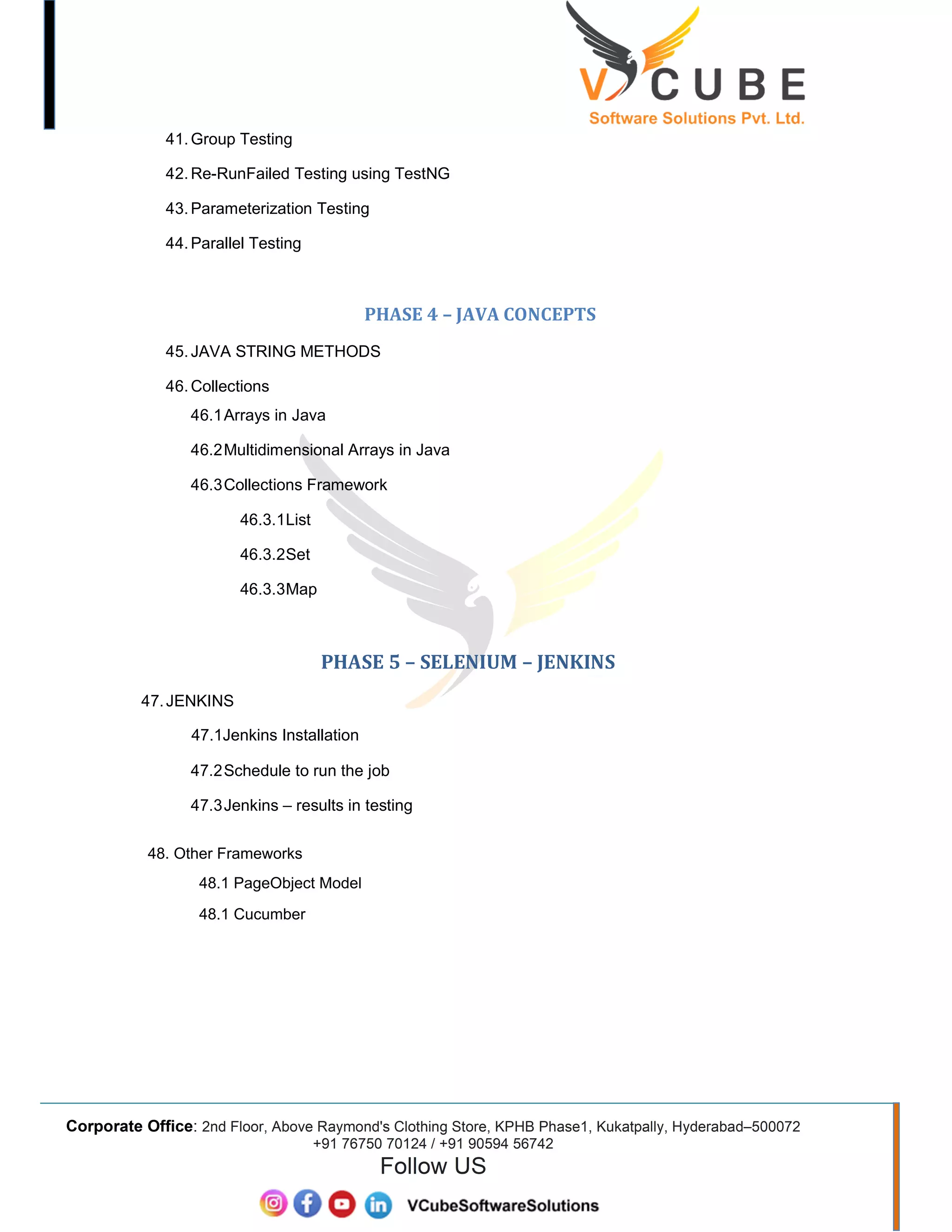 Selenium Testing Content updated.pdf | Programming Languages | Computing