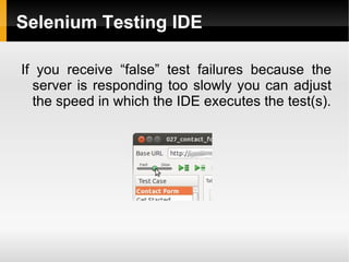 Selenium testing IDE 101 | ODP