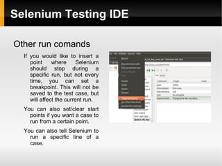 Selenium testing IDE 101 | ODP