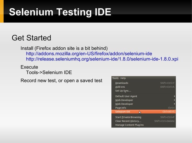 Selenium testing IDE 101 | ODP