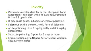selenium toxicity final pptx | PPTX