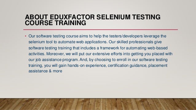 Selenium training | PPT