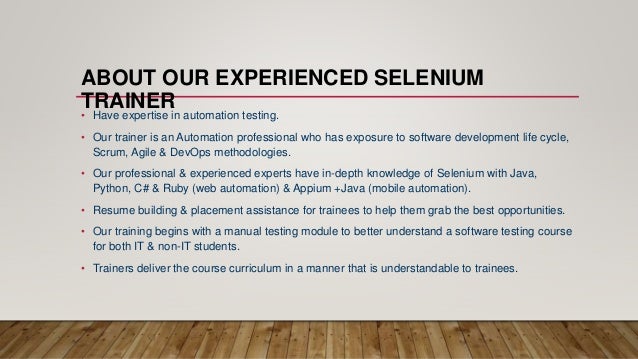 Selenium training | PPT