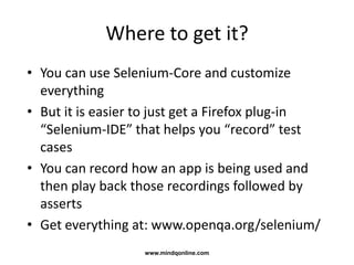 Selenium tutorial | PPT