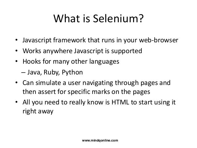 Selenium Tutorial