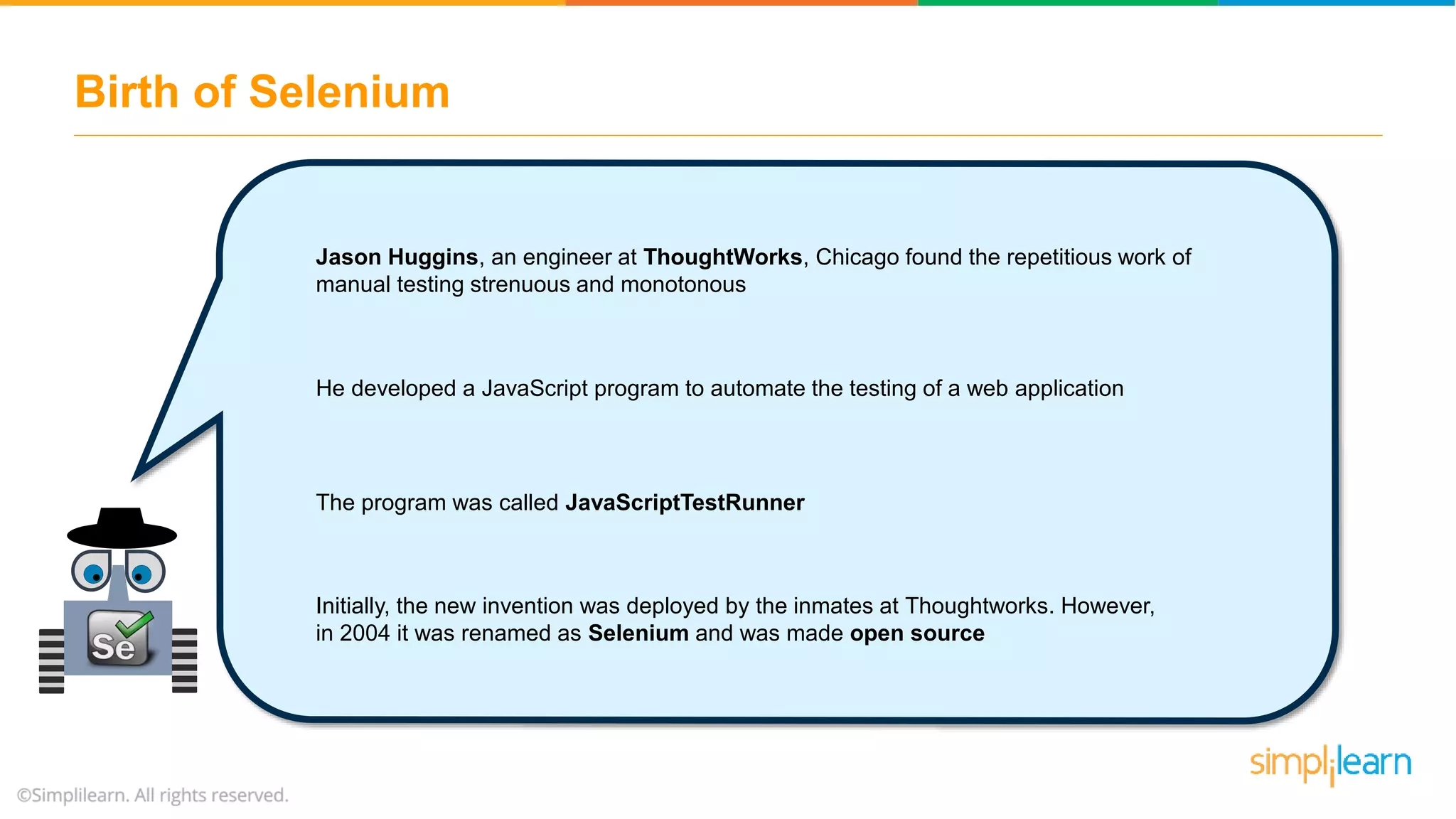 Selenium Tutorial For Beginners Selenium Automation Testing Tutorial Selenium Simplilearn 