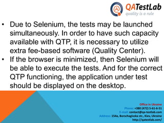 Selenium vs QTP | PPT