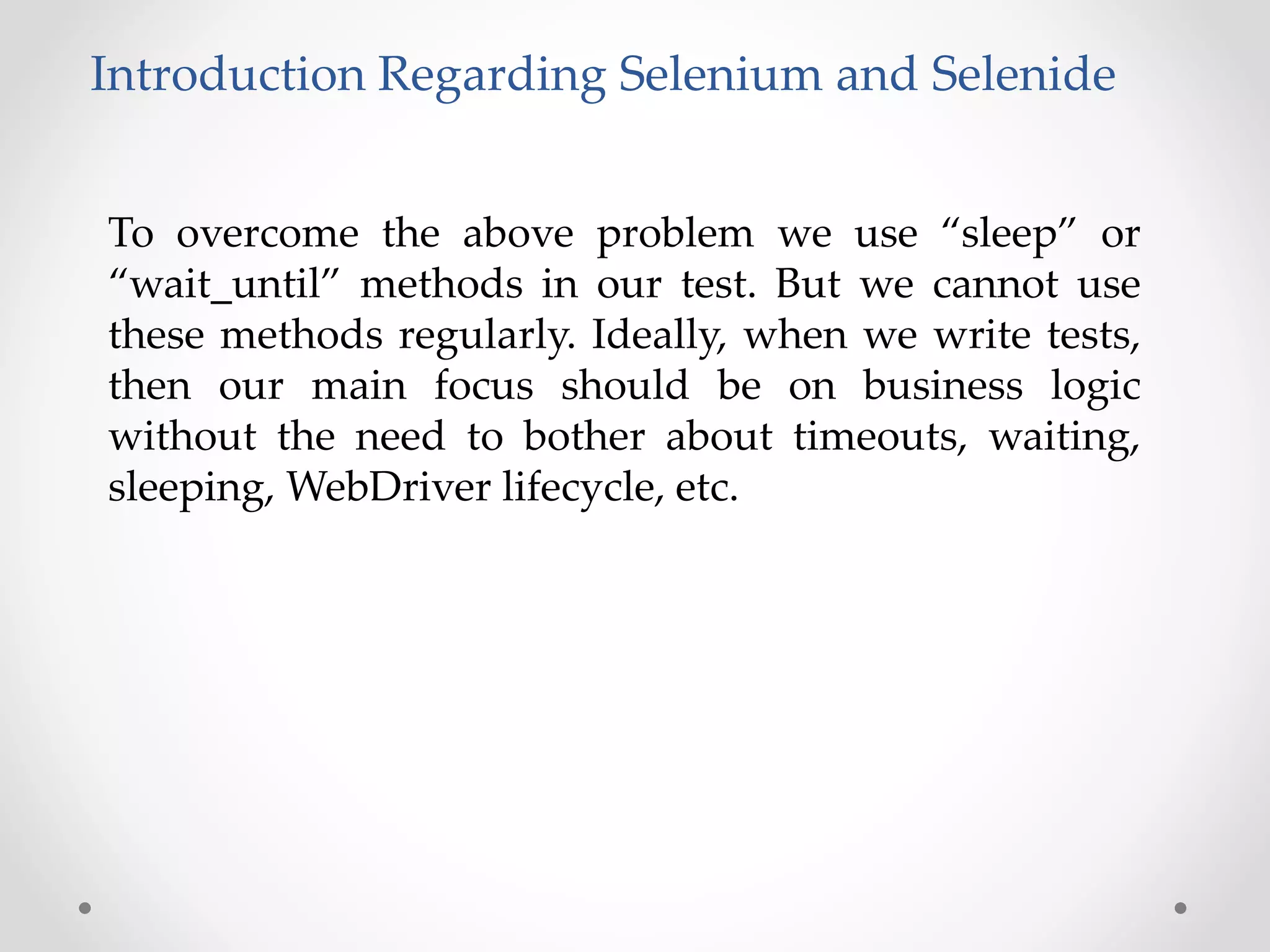 Selenide vs. Selenium: The War Of Technologies | PPTX
