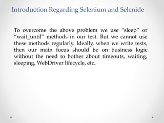 Selenide vs. Selenium: The War Of Technologies | PPTX | Web Development ...