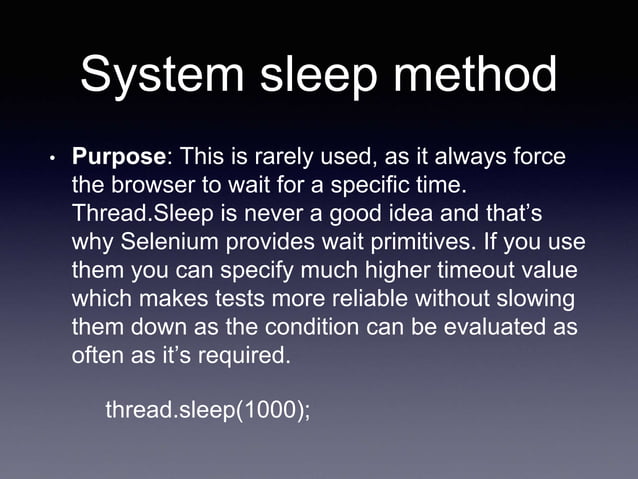 Different Wait Methods Or Commands In Selenium Ppt