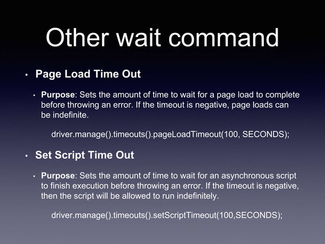Different Wait Methods Or Commands In Selenium Ppt 4926