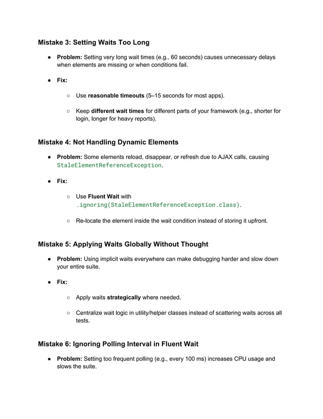 Selenium Waits Explained: Python & Java Cheat Sheet | PDF