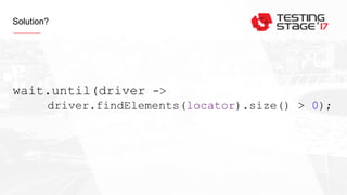 Implicit and Explicit waits in Selenium WebDriwer, how to. | PPT