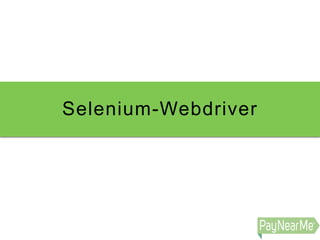Selenium webdriver | PPT
