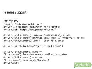 Selenium webdriver | PPT
