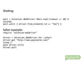 Selenium webdriver | PPT