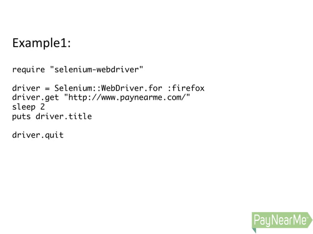 Selenium webdriver | PPT