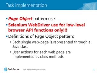 Selenium WebDriver | PPTX | Web Design and HTML | Internet
