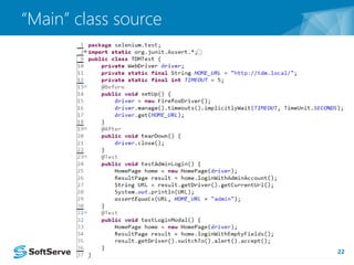 Selenium WebDriver | PPTX | Web Design and HTML | Internet