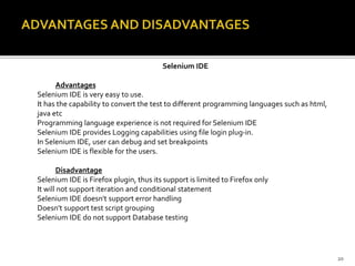 Selenium web driver | PPT
