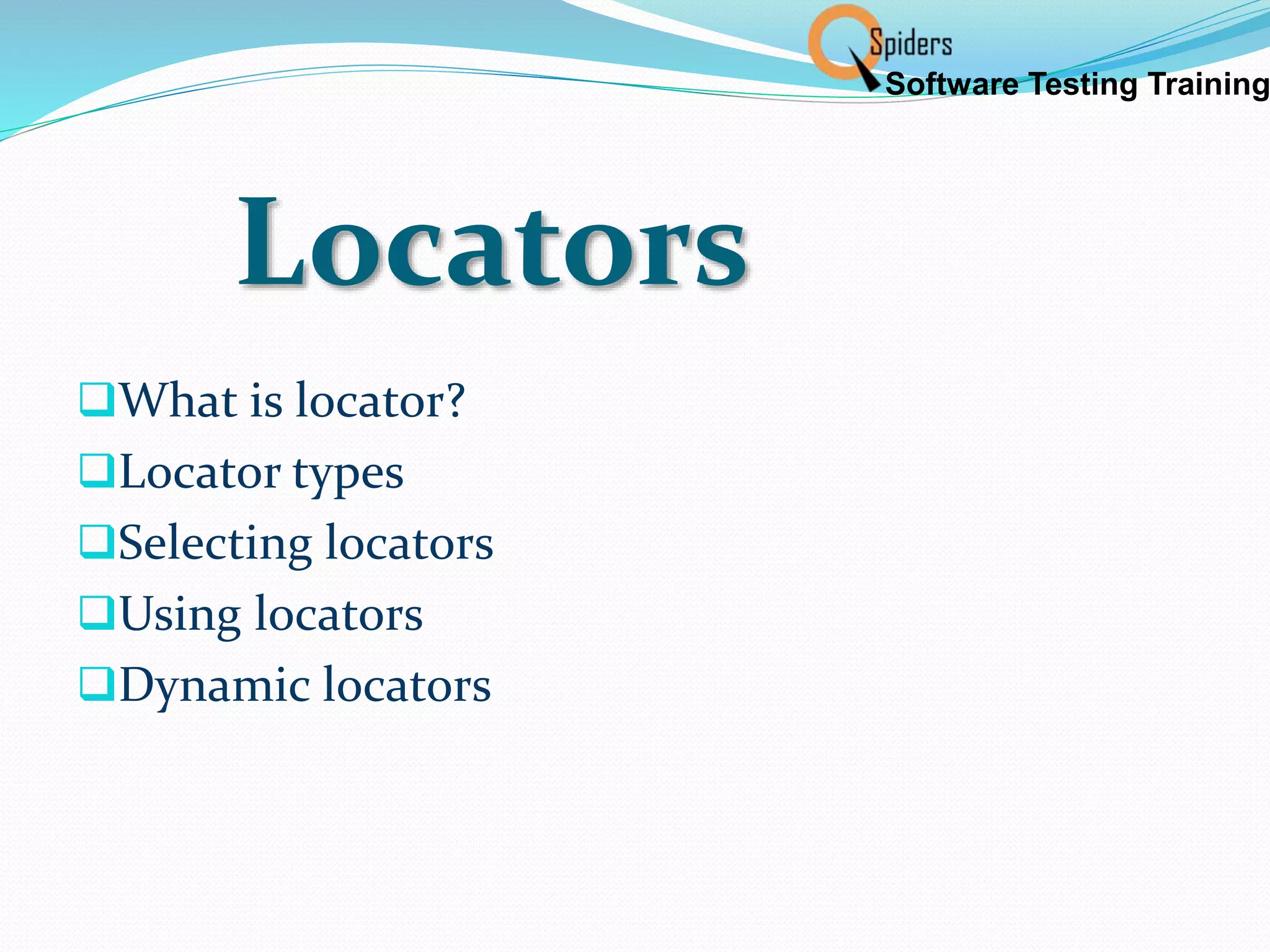 QSpiders - Selenium Webdriver | PPTX