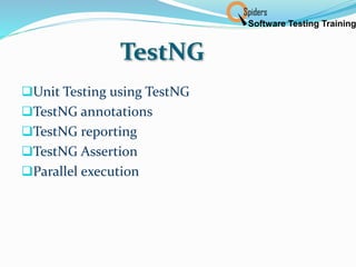 QSpiders - Selenium Webdriver | PPTX